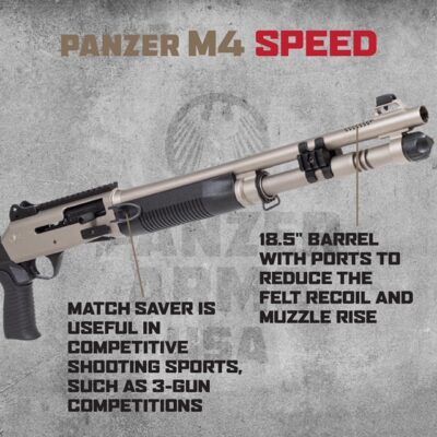 PANZER ARMS M4 SPEED (COMPETITION Style)-SKELETON STOCK – SEMI-AUTO 12 ...
