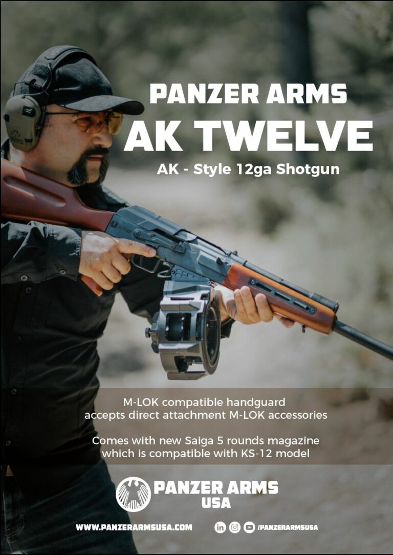PANZER ARMS AK TWELVE – AK12 – SEMI-AUTOMATIC 12 GAUGE SHOTGUN | Panzer ...