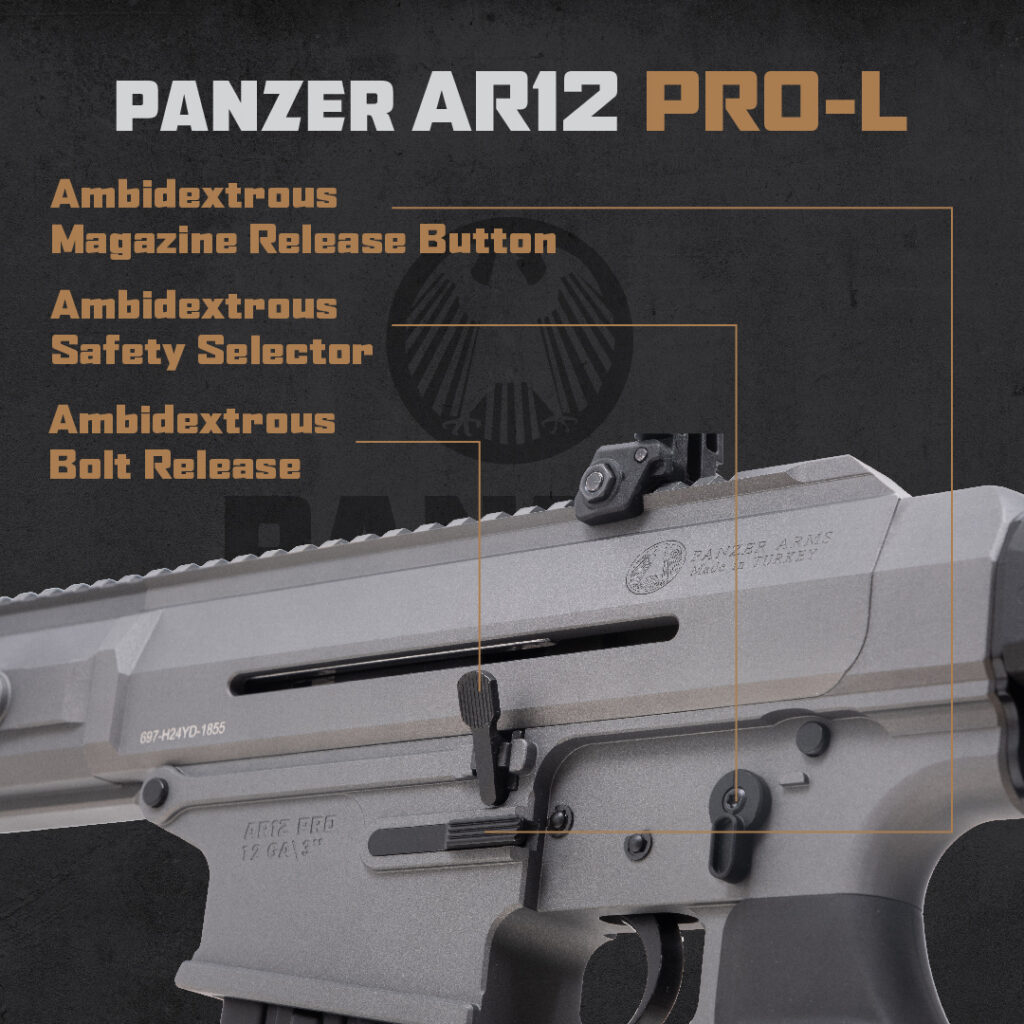 PANZER ARMS AR12 PRO-L (LONG Forend) Semi-Auto 12 Gauge | Panzer Arms USA