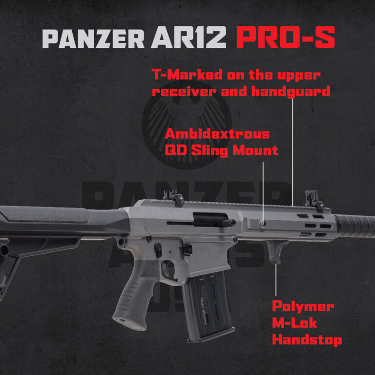 NEW!! PANZER ARMS AR12 PRO-S (SHORT Forend) Semi-Auto 12 Gauge in ...