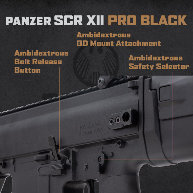 PANZER ARMS SCR XII PRO - BLACK - SEMI-AUTO 12 GAUGE SHOTGUN - Panzer ...