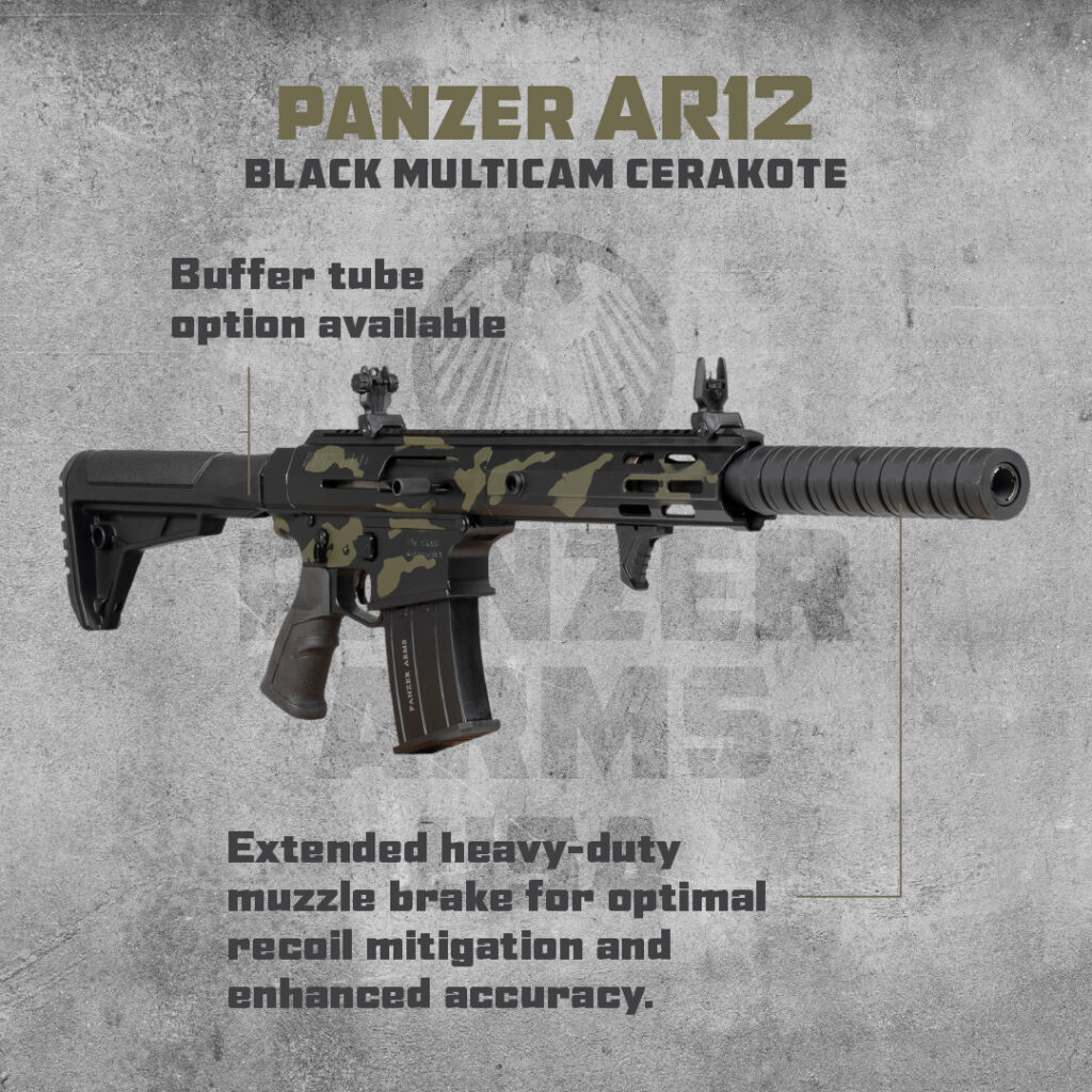 PANZER ARMS AR12 PRO-L (LONG Forend) Semi-Auto 12 Gauge | Panzer Arms USA