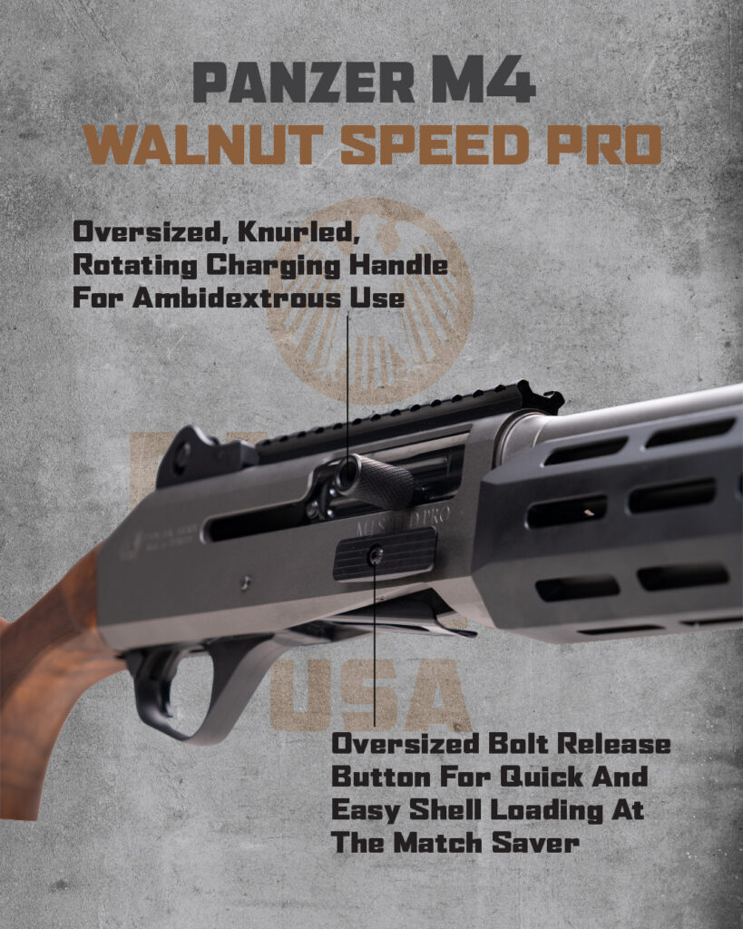 PANZER ARMS M4 SPEED PRO WALNUT- SEMI AUTOMATIC 12 GAUGE SHOTGUN ...